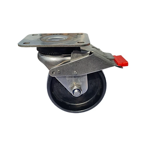 Industrihjul, polylon, ESD. Rostfritt. Platta, broms. ATEX - Haco Tellus AB